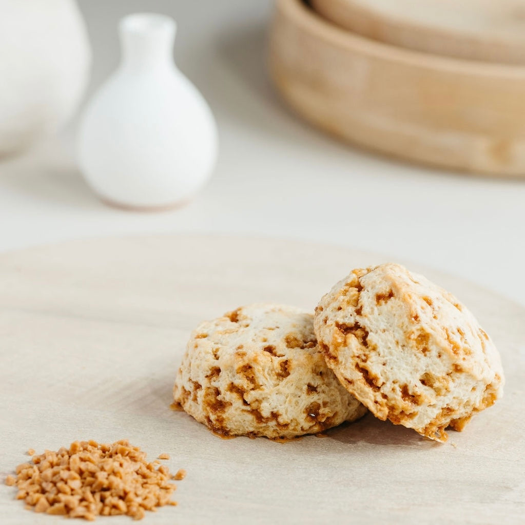 Sea Salt Toffee Sweet Scone with Brown Butter Glaze - Gluten Free ...